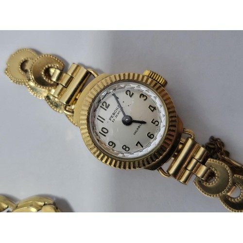 Two ladies' Vintage Watches with 9ct Gold Movement Casings Straps are ...