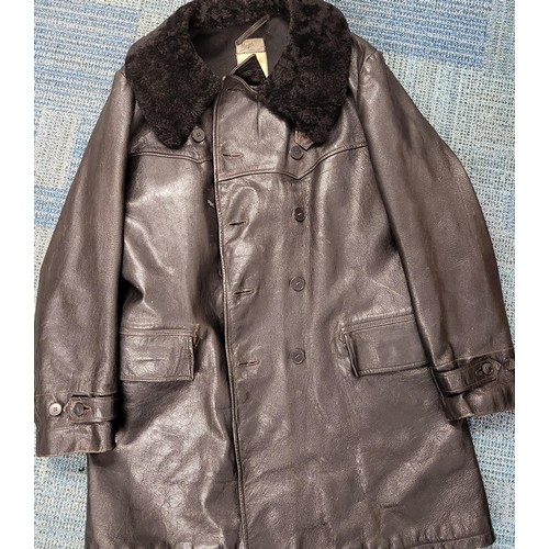 WWII Haga KValitet Swedish Army Officers Leather Trench Coat Does Have ...