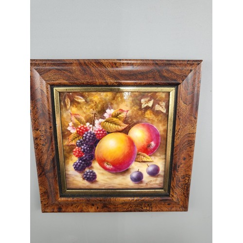 Royal Worcester Painted Plaque by Nigel Creed in Excellent Condition ...