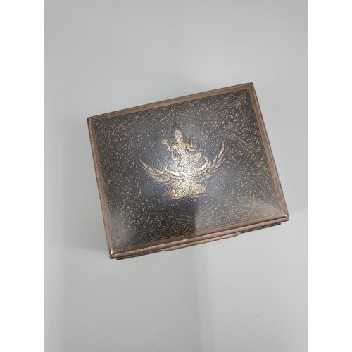 Siam Thailand Sterling Silver Cigarette Desk Box in Very Nice Condition ...