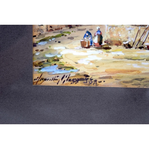 J Hamilton Glass SSA (1890-1925) A pair of framed watercolours. 22 x 35cm.