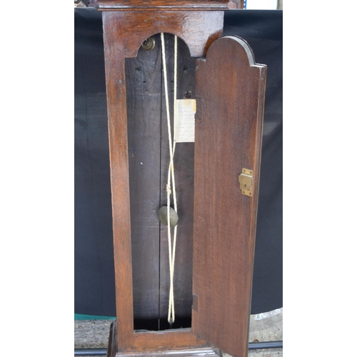 A GEORGE III LONGCASE CLOCK by Thomas Bridge. 216 cm high.
