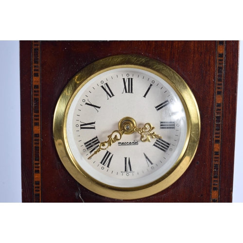 A MINIATURE LONGCASE CLOCK. 55 cm x 7 cm.