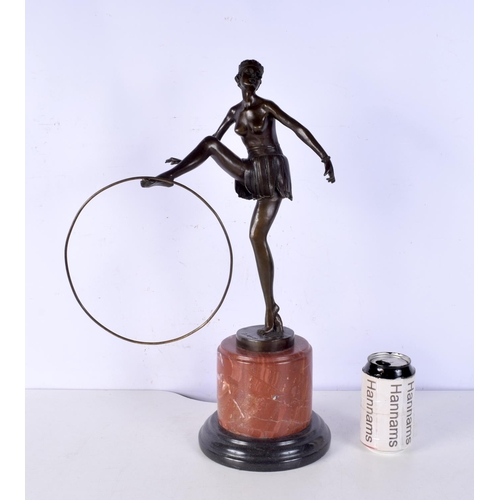 A large Art Deco style bronze figure After D Alonzo, formed as a ...