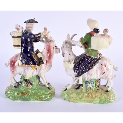 A PAIR OF EARLY 19TH CENTURY DERBY PORCELAIN FIGURES OF A TAILOR ...