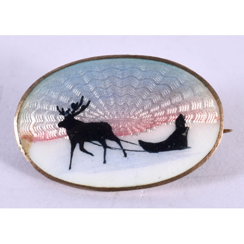 A Silver Enamel Brooch By Norwegian Maker Clement Berg. Stamped 925, 2 ...