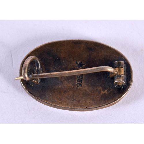 A Silver Enamel Brooch By Norwegian Maker Clement Berg. Stamped 925, 2 ...