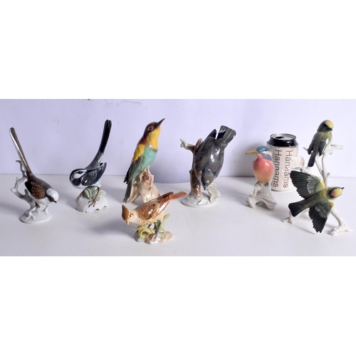 A collection of Ceramic German birds 18 cm (7)