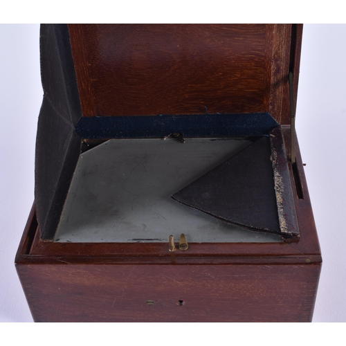 J.Lizars Model C Challenge ANTIQUE CAMERA w/ Red Bellows. 14 cm x 12 cm.
