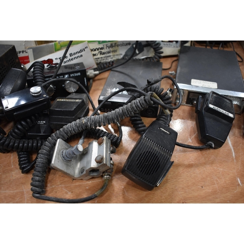 A collection of CB radio equipment (Qty) 2 crates.