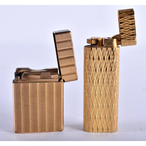 Cartier Paris & ST Dupont Gold Plated Pocket Lighters Vintage Working ...