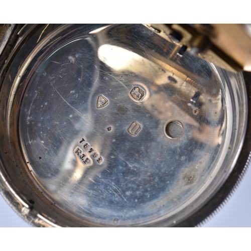 Victorian Silver Antique Open Face Fusee Pocket Watch. Hallmarked ...