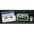 A boxed Quartzo Lotus 49B together with a Foxtons Mini Copper Rally car ...