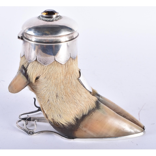 A RARE MID 19TH CENTURY SCOTTISH INVERNESS SILVER AND CAIRNGORM Hoof ...