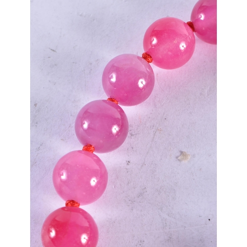 A CHINESE TOURMALINE AND DIAMOND NECKLACE. 129 grams. 60 cm long.