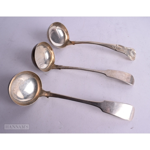 3 x .925 sterling silver Scottish ladles 104g. (3)