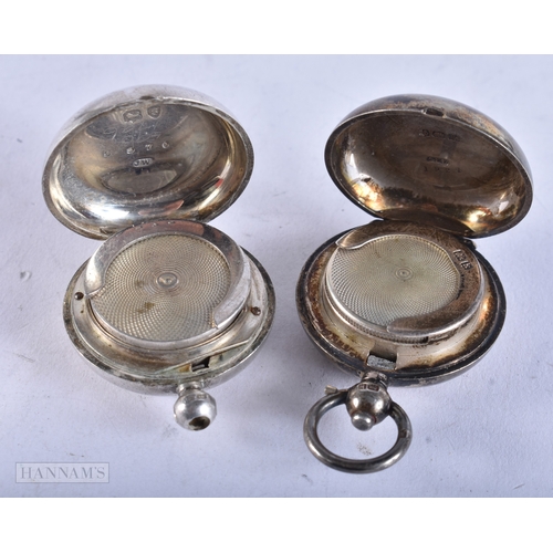 2 x .925 sterling silver sovereign cases 46g. 3.5 cm wide. (2)