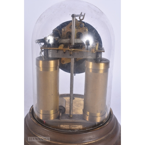 AN ELECTRIC DOME CLOCK. 24 cm x 12 cm.