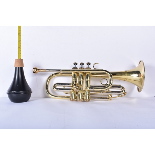 A cased York Trumpet 41cm