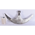 A TURKISH OTTOMAN AXE with inscriptions. 42 cm wide.
