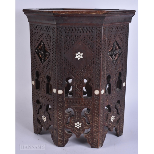 A 19TH CENTURY OTTOMAN MIDDLE EASTERN TABLE. 40 cm high.