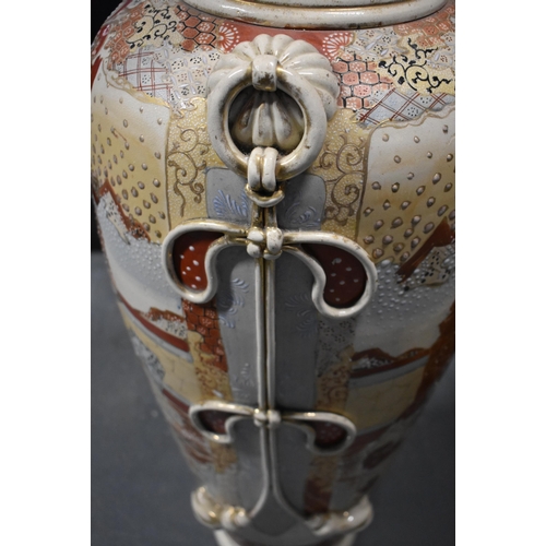 A VERY LARGE LATE 19TH CENTURY JAPANESE MEIJI PERIOD SATSUMA VASE ...
