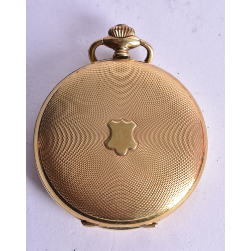 Avia Full Hunter Gold Tone Pocket Watch Hand-Wind Working With Box. 4 ...