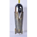 A chrome topped Zeppelin cocktail shaker 25cm
