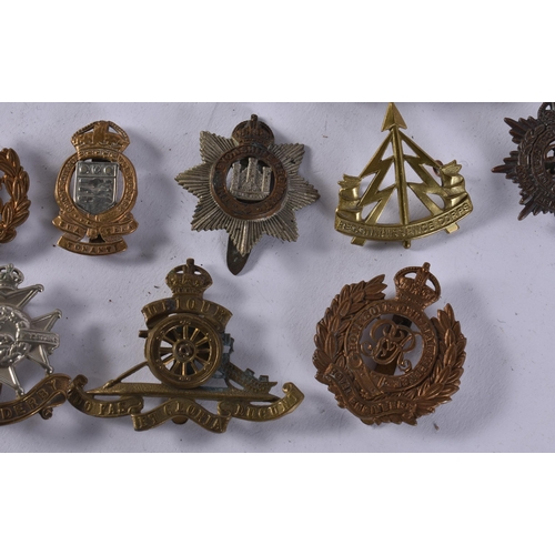 Mixed Military Cap Badges Inc The Buffs, Reconnaissance Corps, Medical ...