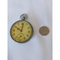 military WW2 pocket watch with crows foot