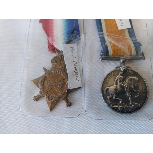 pair of WW1 medals for PT A.ROBERTS