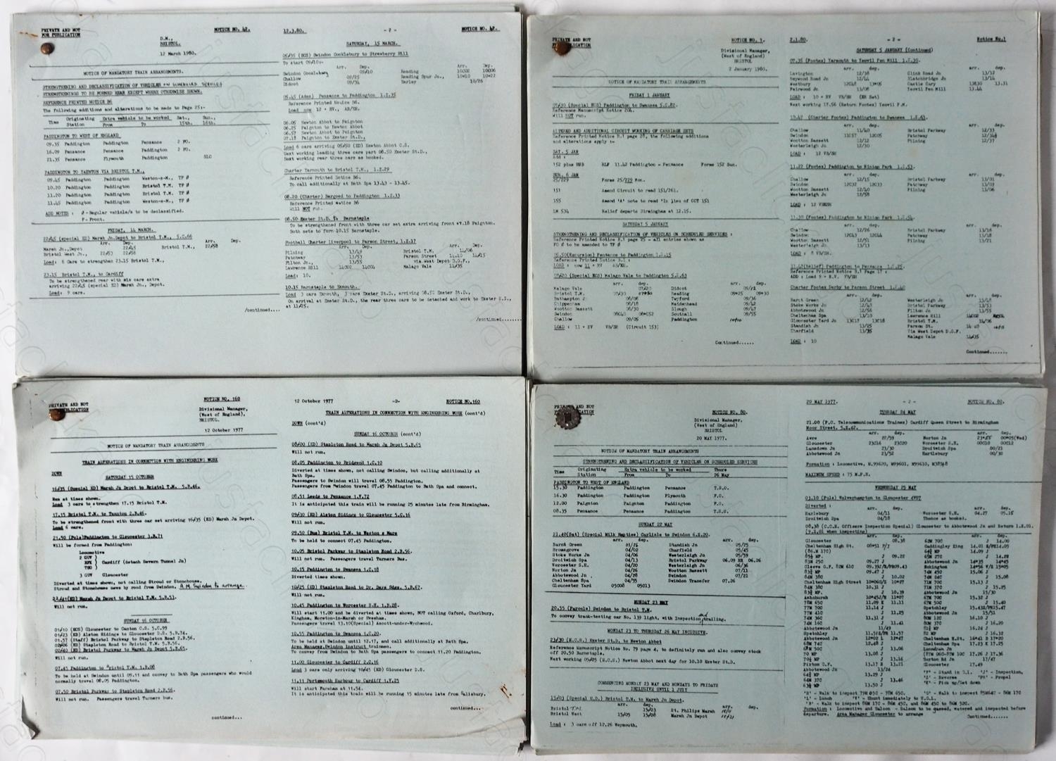 Railway. Paper Railwayana. A selection of 5 British Rail Train ...