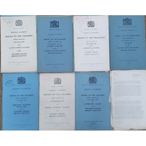 Railway. Paper Railwayana. A file box of Ministry of Transport Accident ...