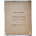 Railway. Paper Railwayana. A British Railways train register from ...