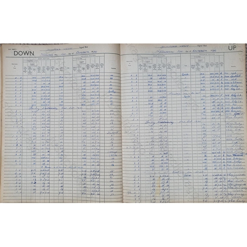 Railway. Paper Railwayana. A British Railways train register from ...