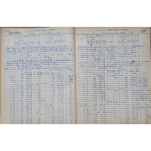 Railway. Paper Railwayana. A British Railways train register from ...