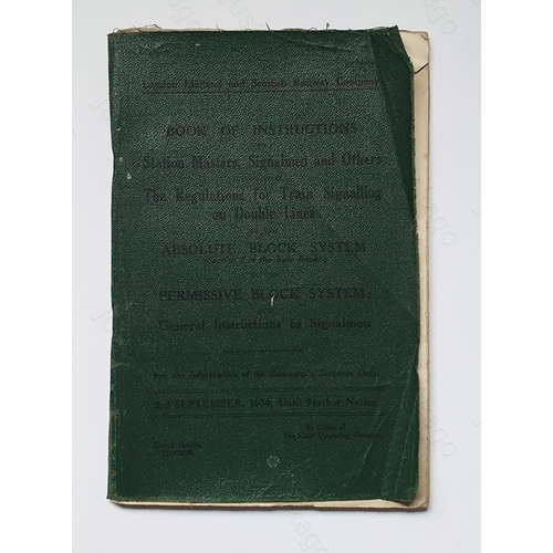 Railway. Paper Railwayana. A softback L.M.S.R. book of Instructions to ...