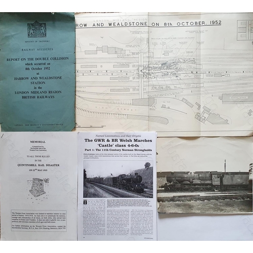 Railway. Paper Railwayana. 1. Ministry of Transport Railway Accident ...