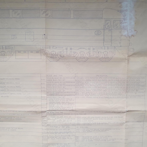 Railway. Paper Railwayana. An original technical drawing from the Brush ...