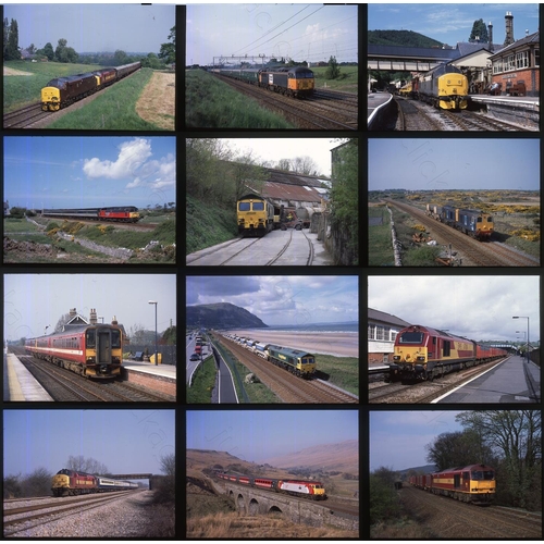 Railway. Modern Traction. A good quality collection of approx. 231, medium format (6cm x 4.5cm), col