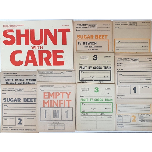 Railways. Paper Railwayana. A collection of approx. 100 wagon labels ...