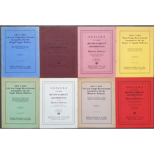 Railway. Paper Railwayana. Eight official "BEYER, PEACOCK & CO LTD ...