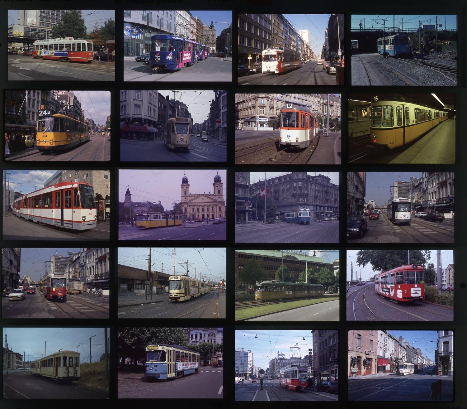 Trams. A collection of approx. 195 x 35mm, colour slides, on mixed film ...