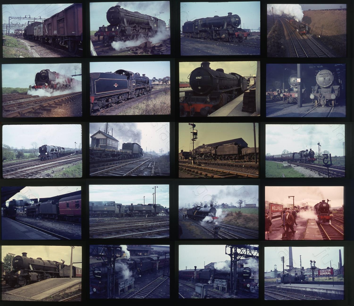 Railway. B.R. Steam. A selection of approx. 50 x 35mm, original colour ...