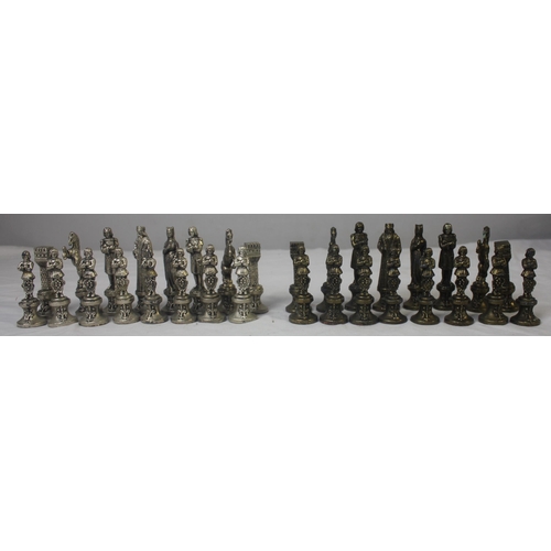 2 METAL CHESS SETS