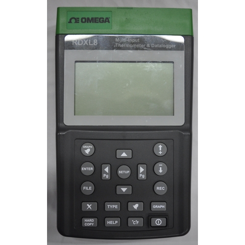 OMEGA RDXL8 MULTI INPUT THERMOMETER AND DATALOGGER WITH INSTRUCTIONS ...