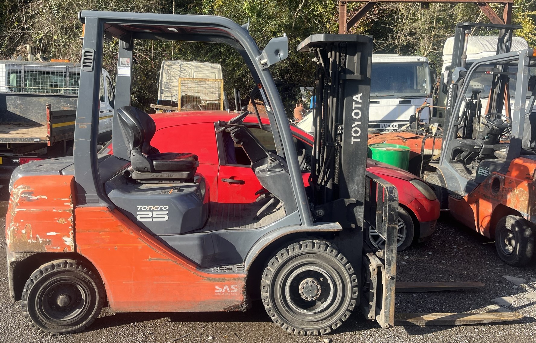 TOYOTA TONERO 25 DIESEL FORKLIFT MODEL 02-8FDF25 YEAR 2017 FRAME NUMBER ...