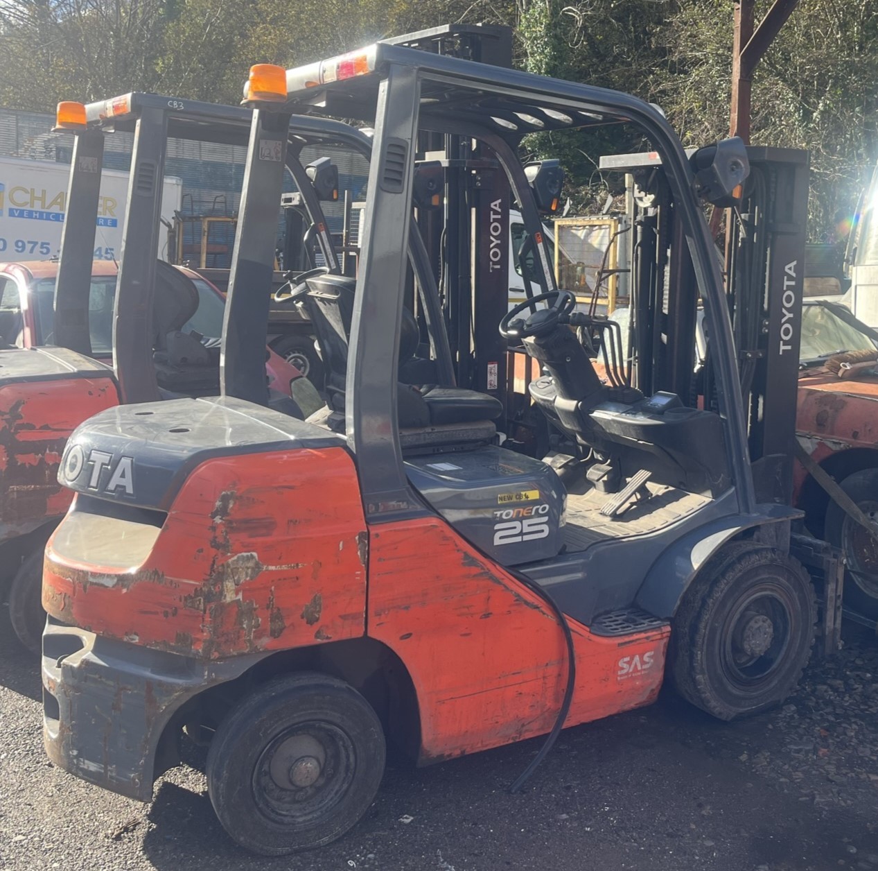 TOYOTA TONERO 25 DIESEL FORKLIFT MODEL 02-8FDF25 YEAR 2017 FRAME NUMBER ...