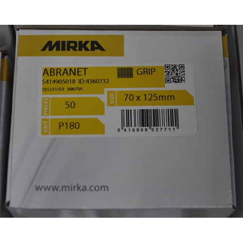 12 BOXES OF MIRKA ABRANET DUSTFREE SANDING SHEETS - (SIZE 70 x 125mm ...