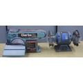 CLARKE WOODWORKER 4" BELT AND 6" DISC SANDER AND BENCH GRINDER